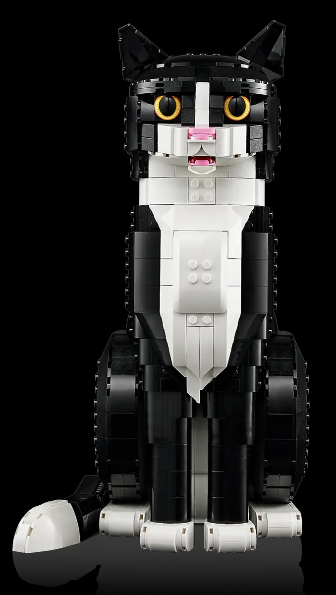 Amantes de los gatos, LEGO tiene una sorpresa: un gato tuxedo a tamaño real